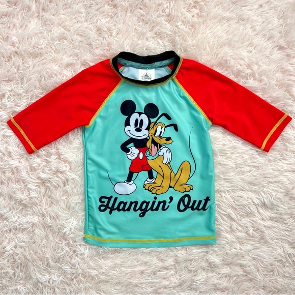 Disney | Swim | Disney Mickey Mouse And Pluto Rash Guard | Poshmark